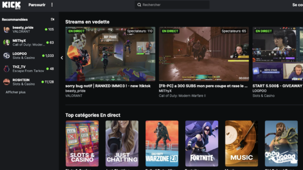 Kick, qu'est-ce que la plateforme qui attire les streamers de Twitch ...